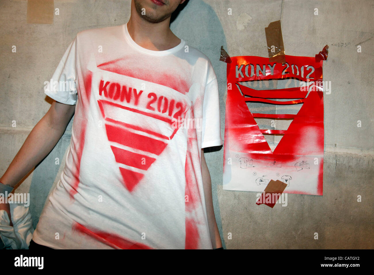 Kony 2012 Cover the Night Campaign, Trafalgar Square, London, UK Stock ...