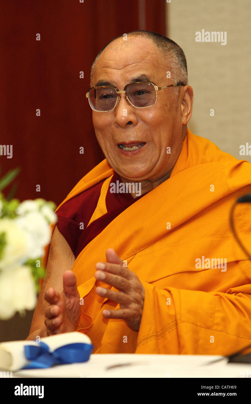 H.H. the XIV Dalai Lama gave a press conference at the Westin Hotel in ...