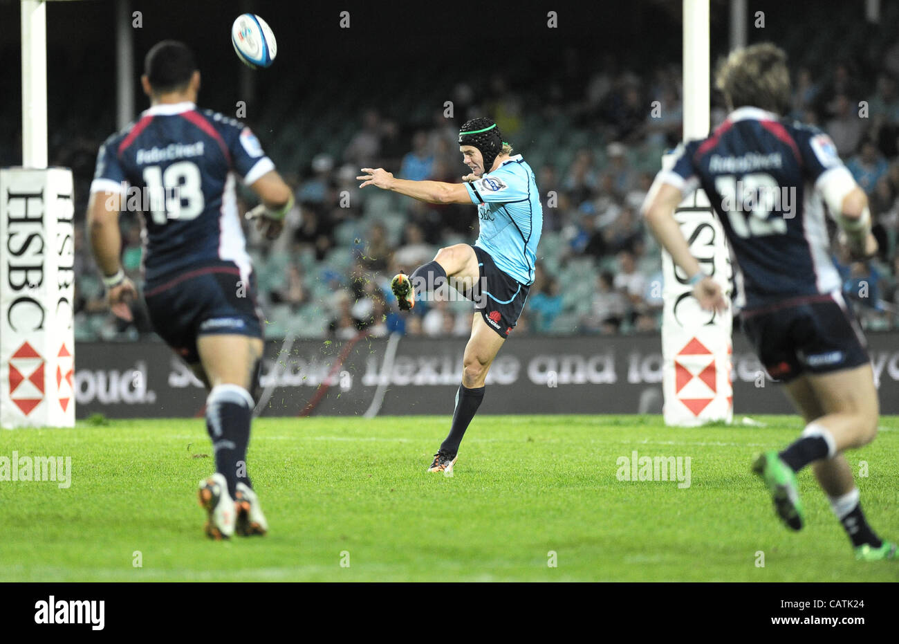 21.04.2012 Sydney, Australia. Waratahs centre Berrick Barnes in action ...