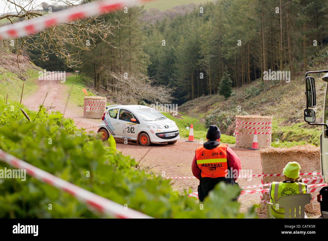 Somerset, UK, 21st April, 2012. Driver Joshua Davey competes on the ...