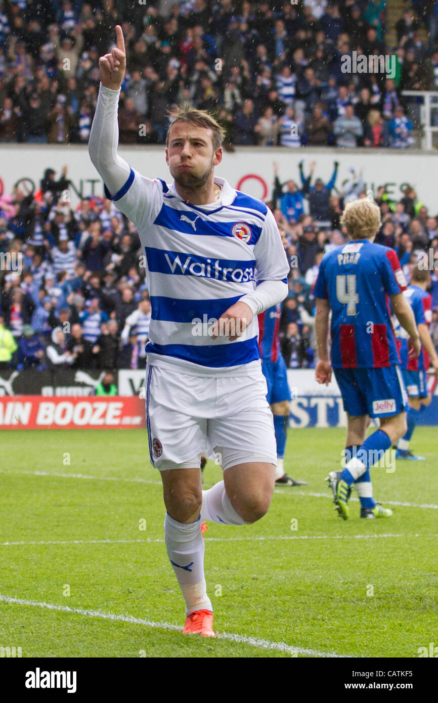21.04.2012 Reading, England. Reading v Crystal Palace. Adam Le Fondre ...