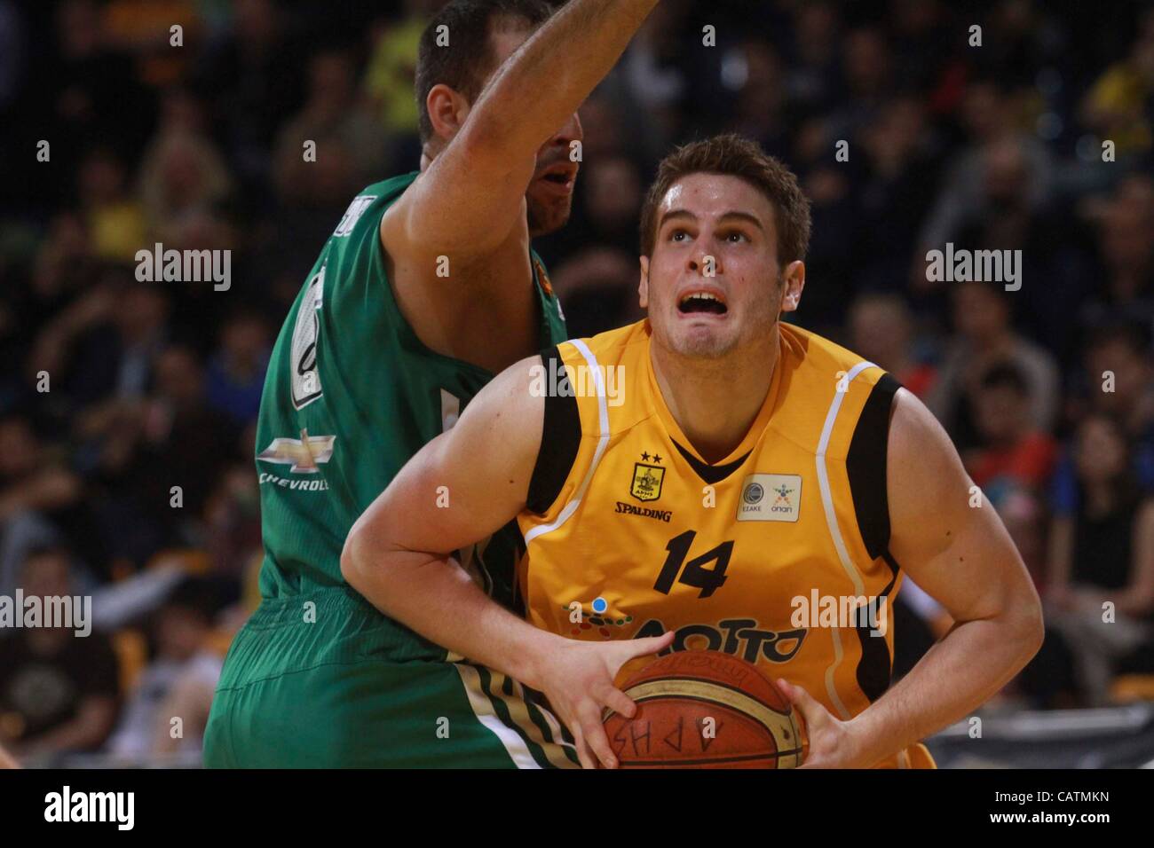 Giorgos Bogris during Aris Thessalonikis vs Panathinaikos Basketball ...