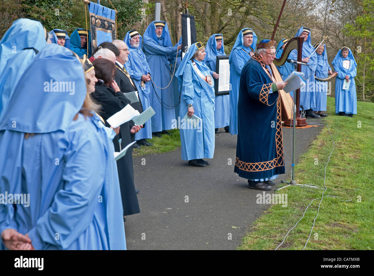 The Grand Bard and other Cornish Bards at the Proclamation Ceremony ...