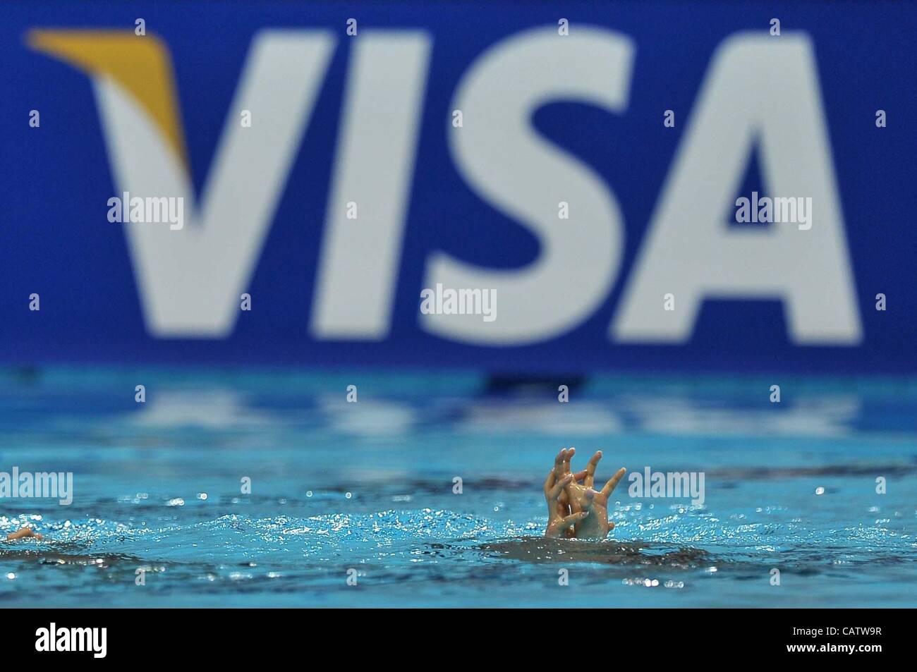 AQUATICS CENTRE, OLYMPIC PARK, LONDON, UK, Sunday. 22/04/2012. Nadine ...
