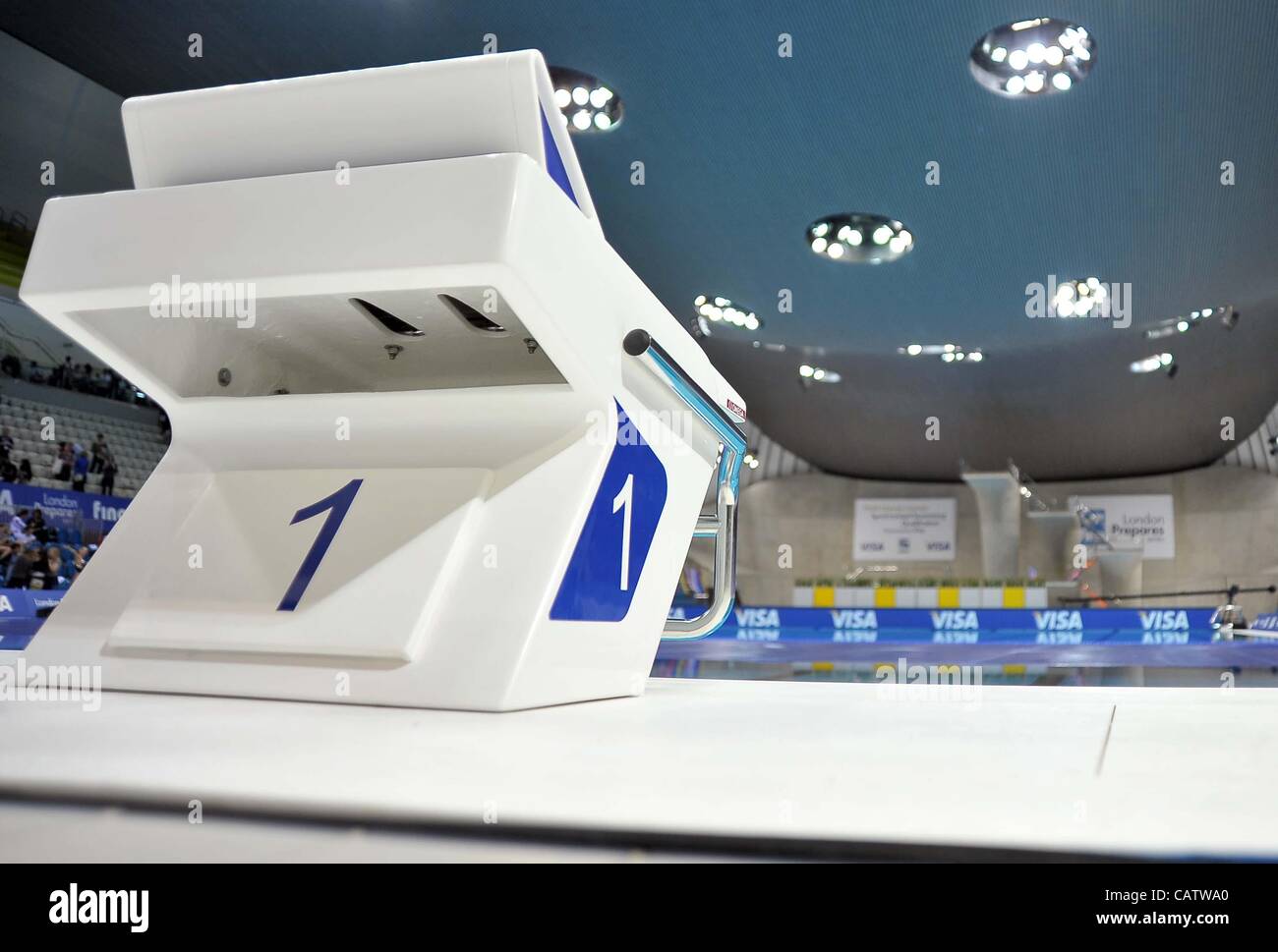 AQUATICS CENTRE, OLYMPIC PARK, LONDON, UK, Sunday. 22/04/2012. The ...