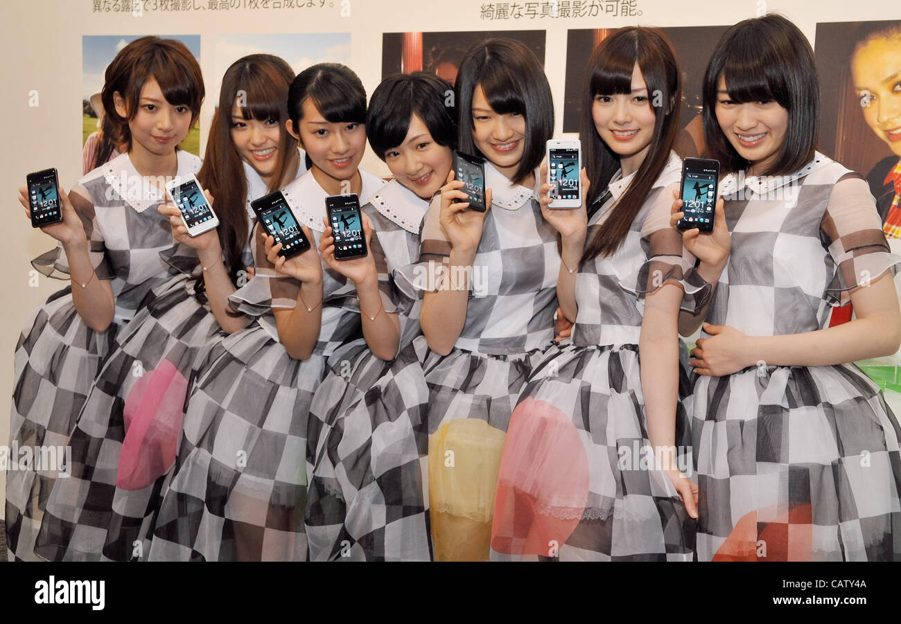April 20, 2012, Tokyo, Japan - Members of Nogizaka 46, a Japanese pop ...
