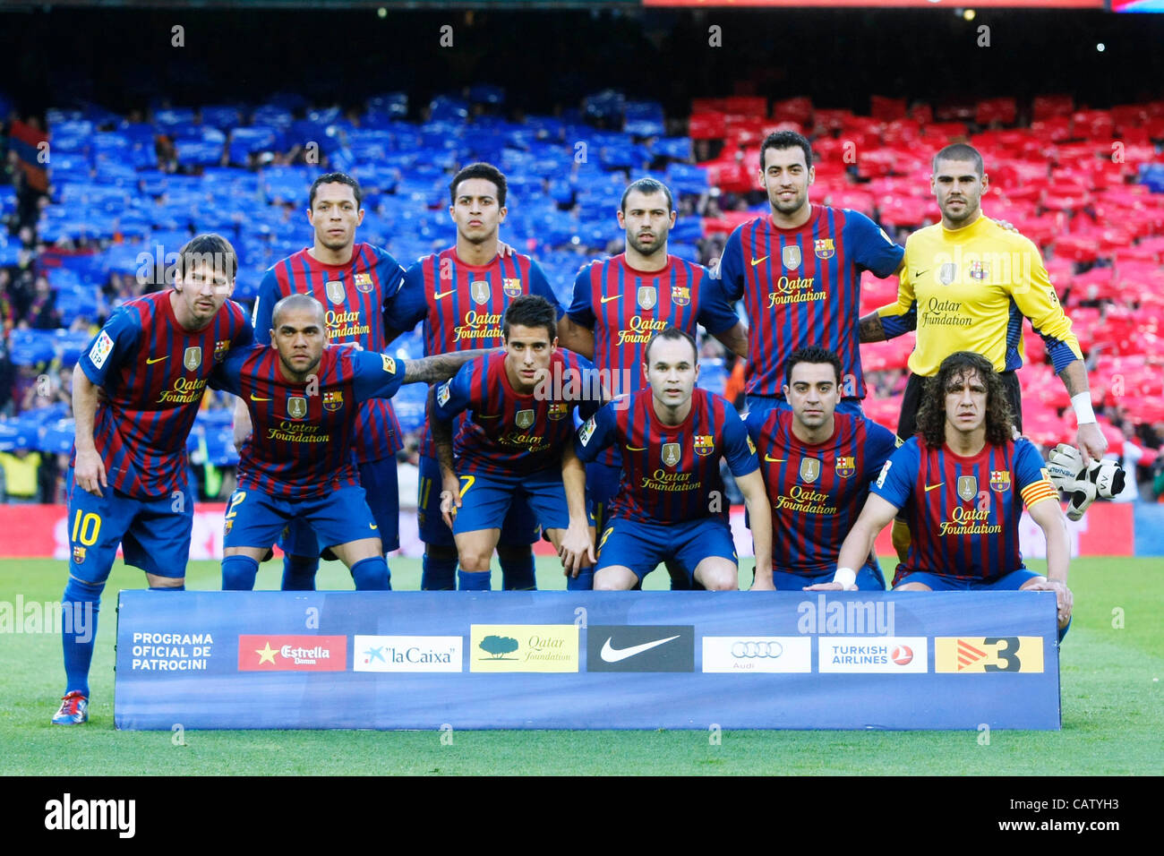 Barcelona team group line-up (Barcelona), APRIL 21, 2012 - Football ...