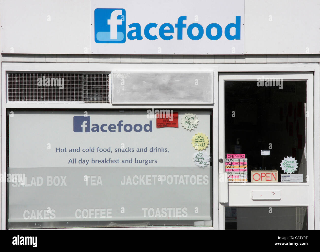 Facefood sandwich and burger bar, Shop front displaying signage. 23rd ...
