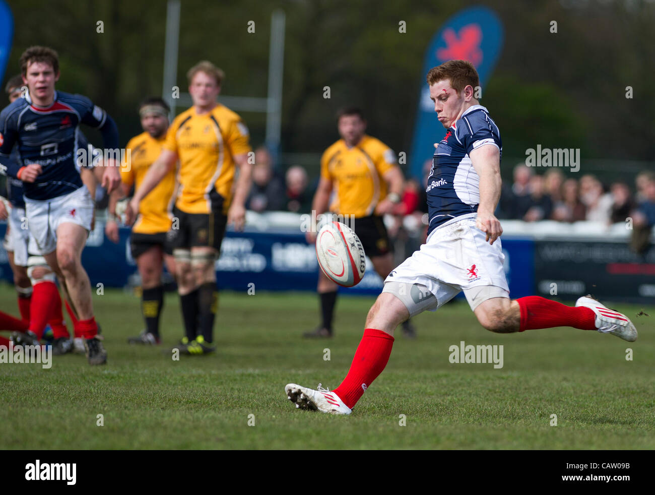 21.04.2012 London, England. London Scottish v Esher Rugby. Mark Bright ...