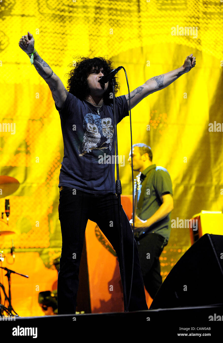 Apr 22, 2012 - Indio, California; USA - Singer CEDRIC BIXLER-ZAVALA of ...