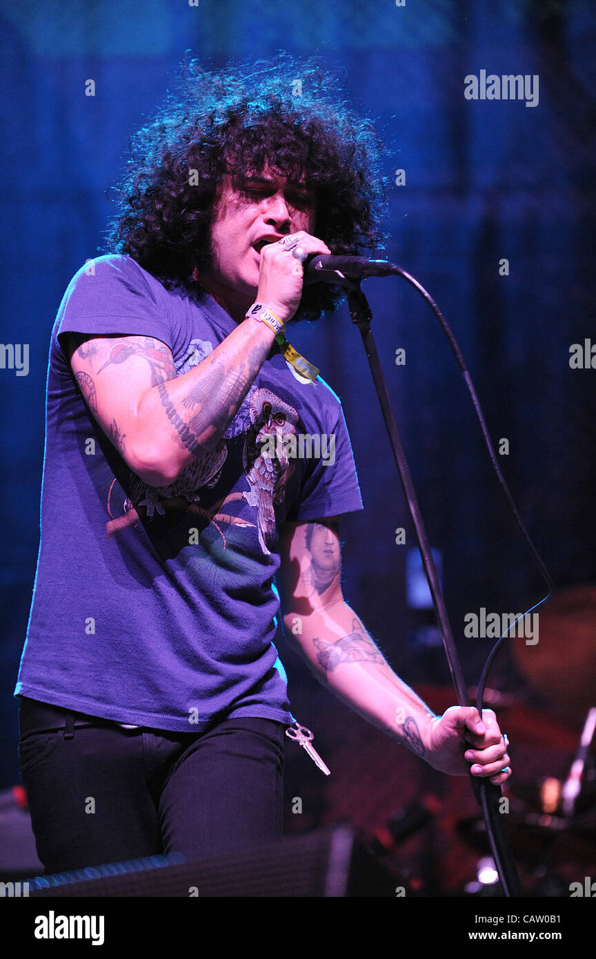 Apr 22, 2012 - Indio, California; USA - Singer CEDRIC BIXLER-ZAVALA of ...