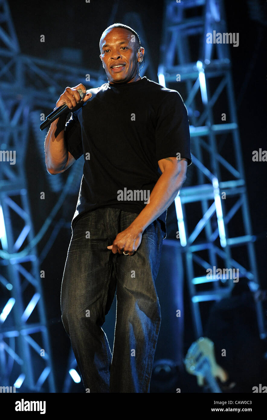 Apr 22, 2012 - Indio, California; USA - Rap Artist DR. DRE performs as ...