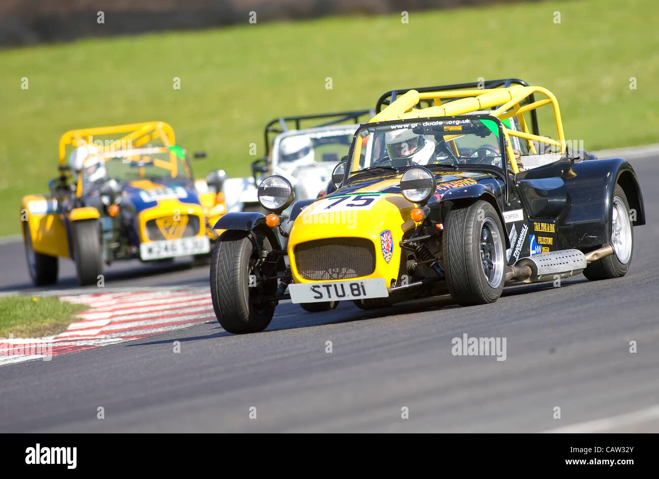 22.04.2012 Brands Hatch, Stuart Thompson driving the Caterham 7 in ...