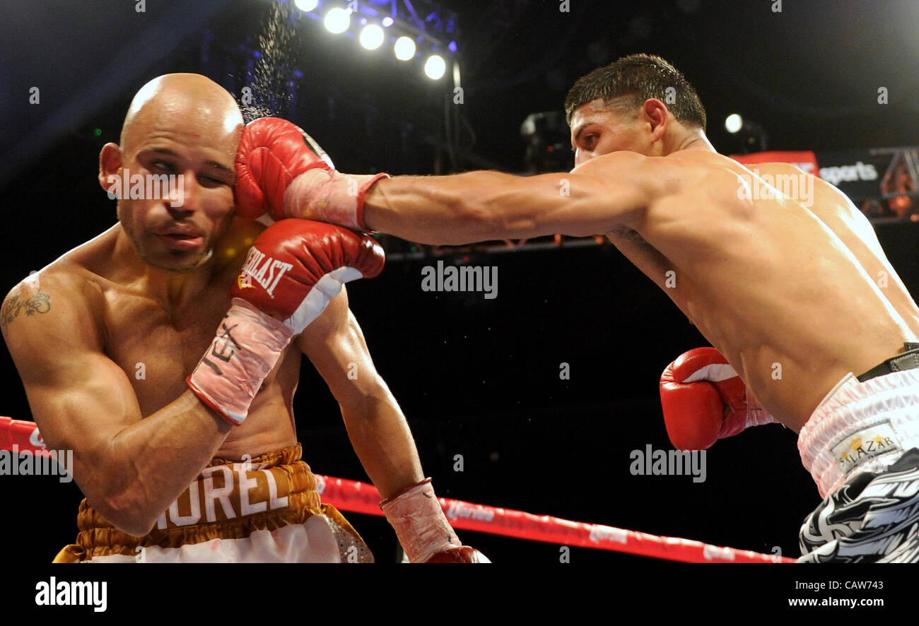 (L-R) Eric Morel (PUR), Abner Mares (MEX), APRIL 21, 2012 - Boxing ...