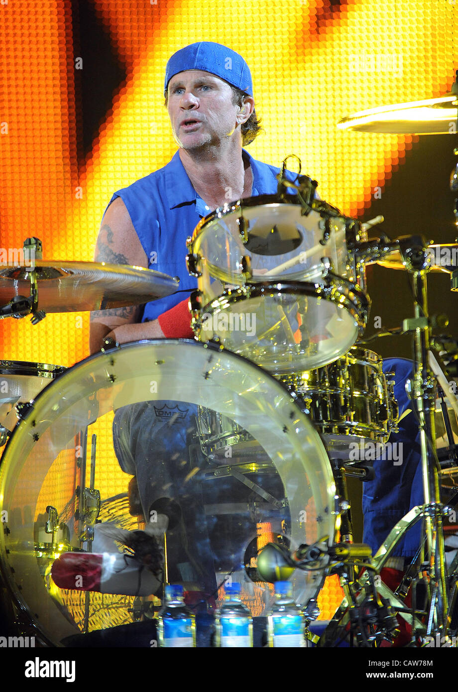 Apr. 04, 2012 - Raleigh, North Carolina; USA - Drummer CHAD SMITH of ...