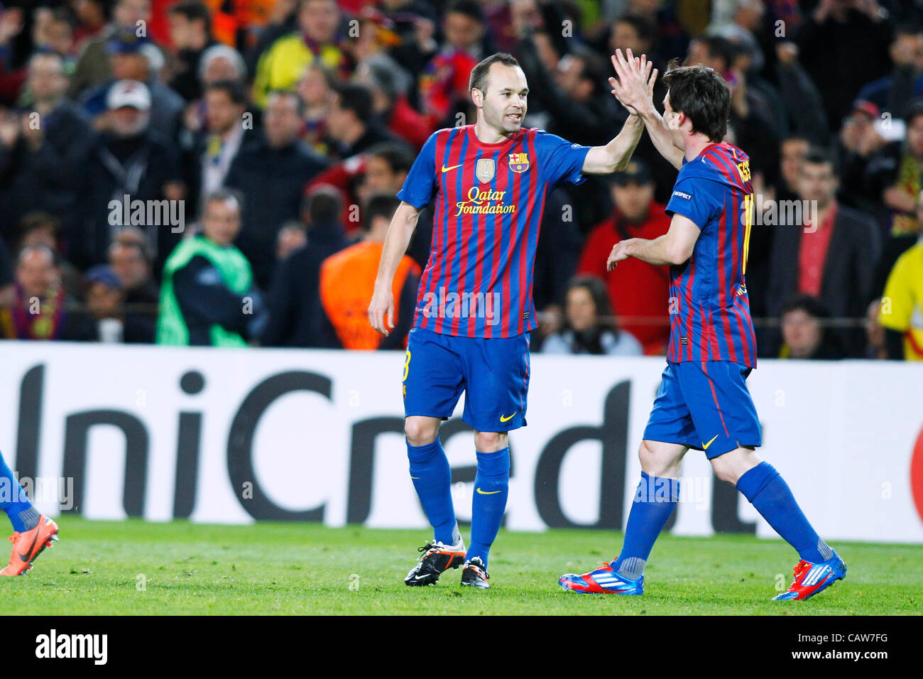 Andres Iniesta, Lionel Messi (Barcelona) APRIL 24, 2012 - Football ...