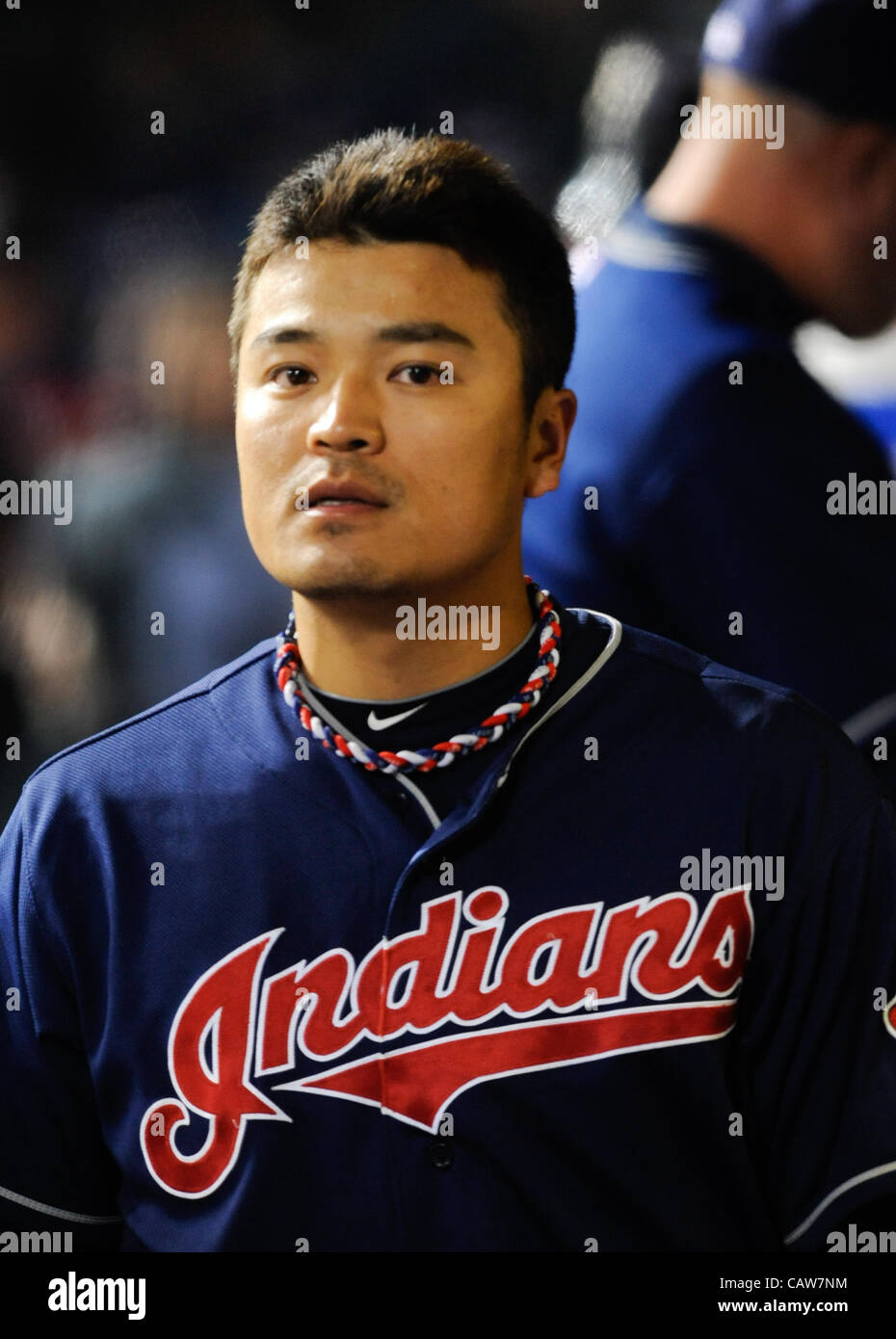 CLEVELAND, OH USA - APRIL 24: Cleveland Indians right fielder Shin-Soo ...