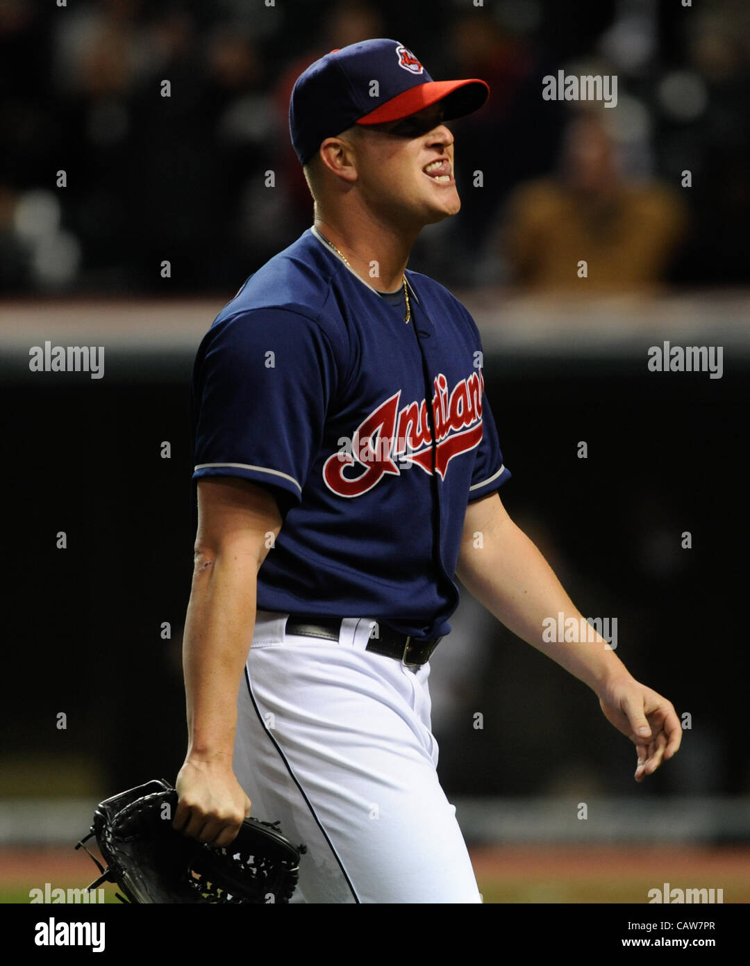 CLEVELAND, OH USA - APRIL 24: Cleveland Indians relief pitcher Vinnie ...