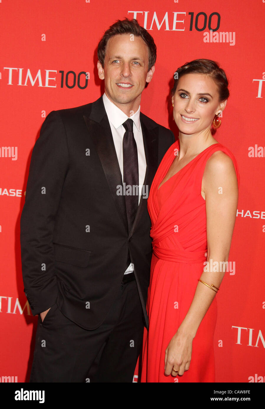 April 24, 2012 - New York, New York, U.S. - Actor SETH MEYERS and wife ...
