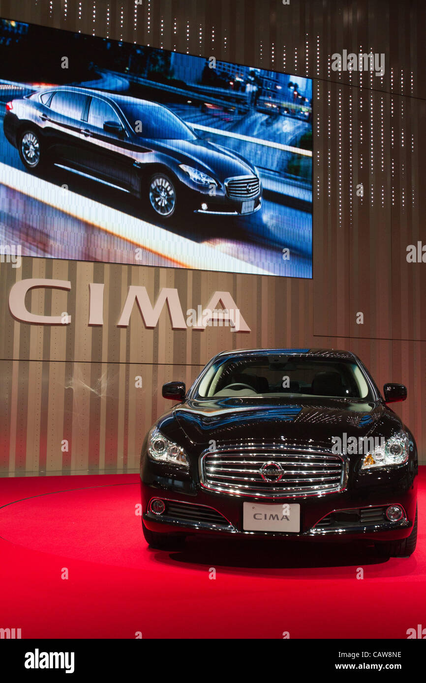 April 25, 2012, Yokohama, Japan - Nissan's new Cima car is shown on ...