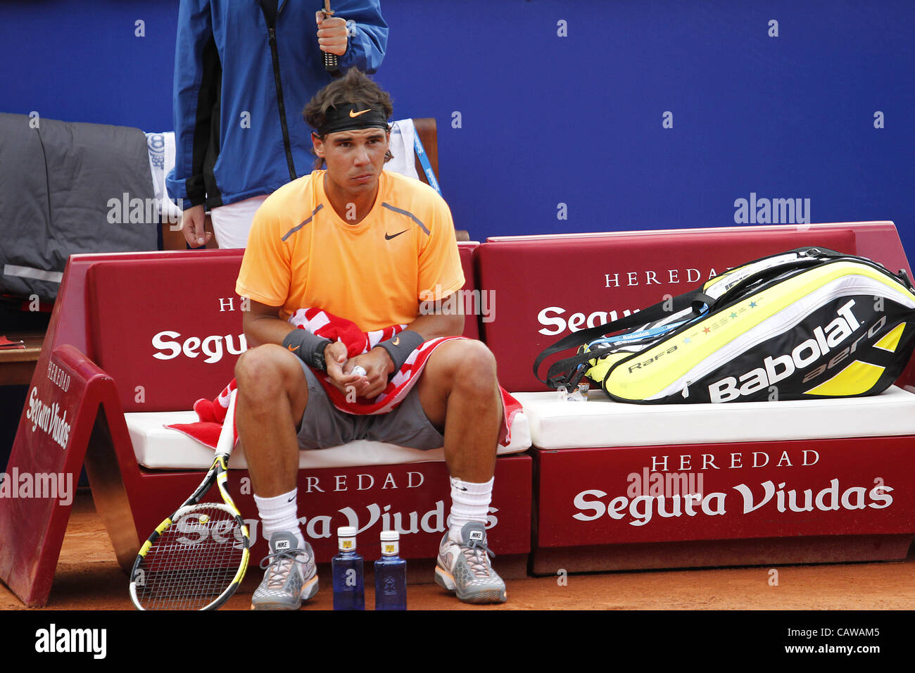 April 24, 2012 - RAFAEL NADAL (ESP), number 1 seed, playing his 2nd ...