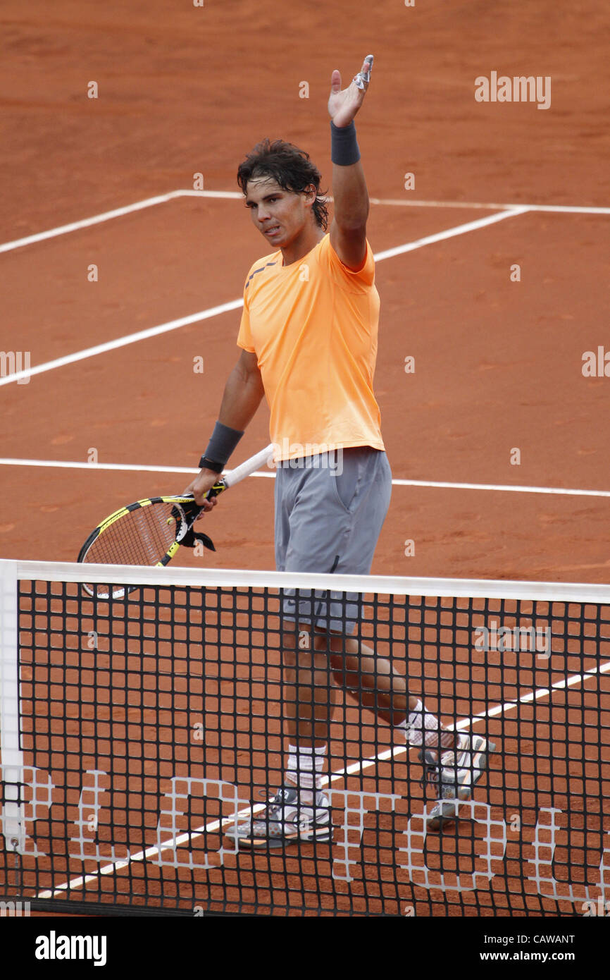 April 24, 2012 - RAFAEL NADAL (ESP), number 1 seed, playing his 2nd ...