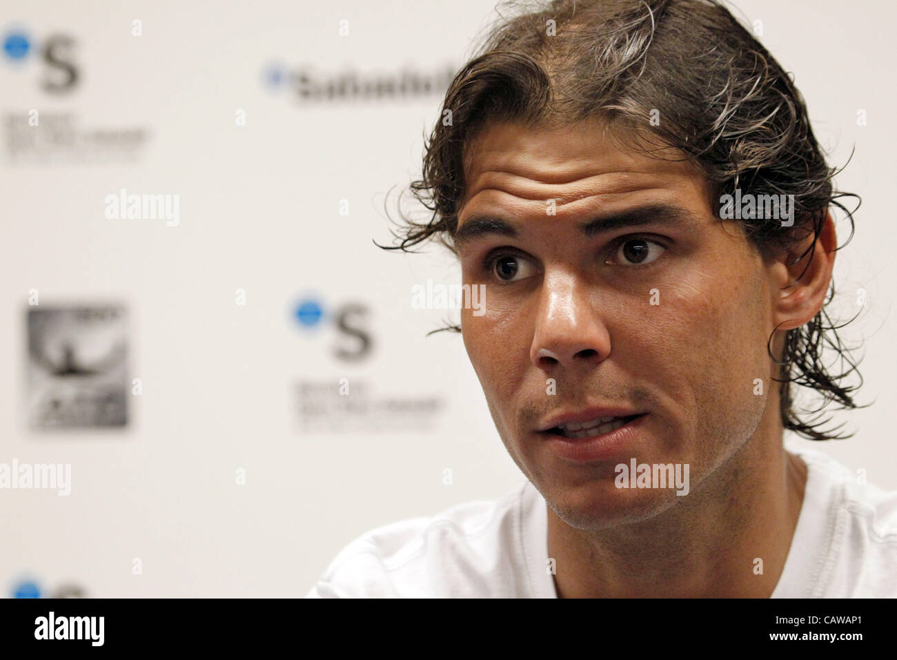 April 24, 2012 - RAFAEL NADAL (ESP), number 1 seed, giving press ...