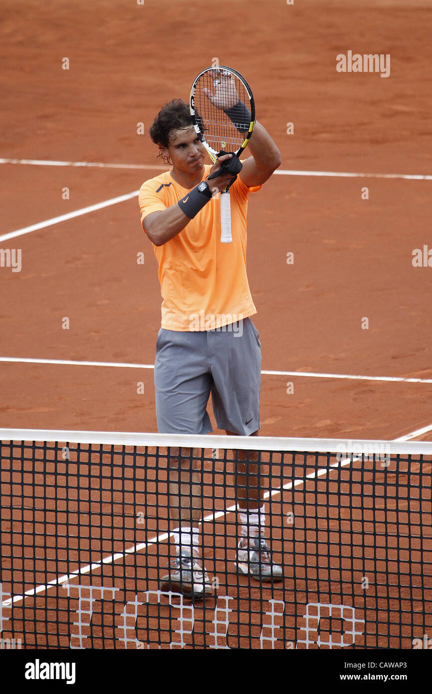 April 24, 2012 - RAFAEL NADAL (ESP), number 1 seed, playing his 2nd ...