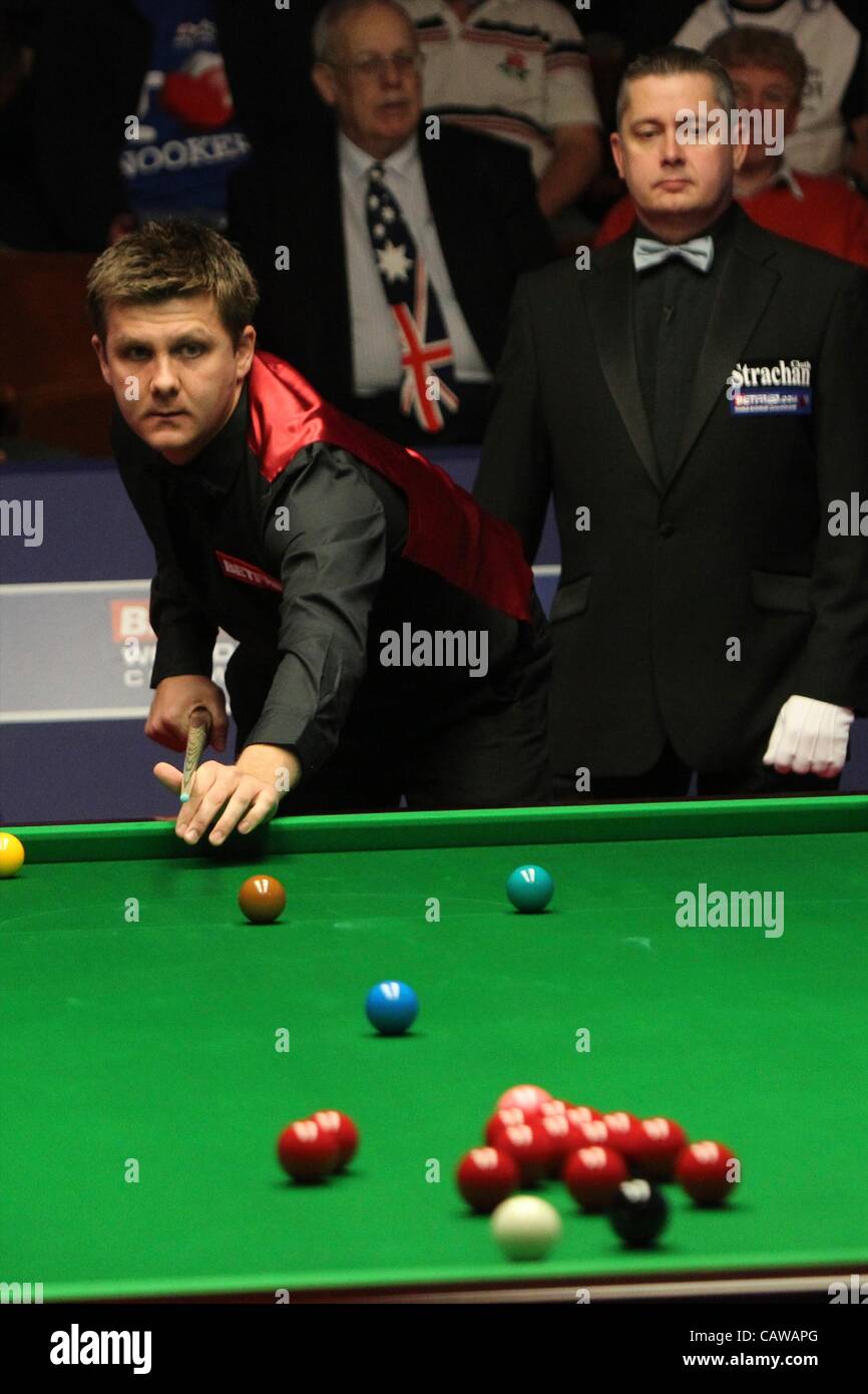 25.04.2012, Sheffield, England, UK. Ryan Day in action during the World ...