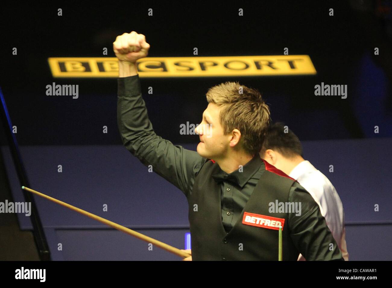 25.04.2012, Sheffield, England, UK. in action during the World Snooker ...
