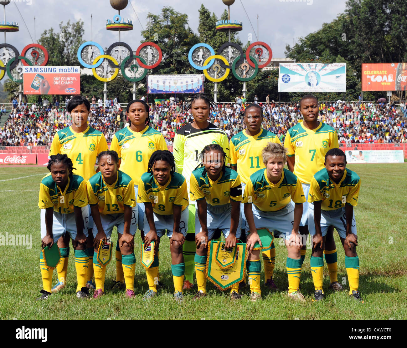 South Africa women's team group line-up (RSA), SEPTEMBER 11, 2011 ...