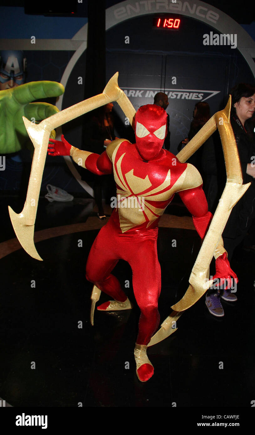 April 26, 2012 - New York, New York, U.S. - A superhero fan poses for ...