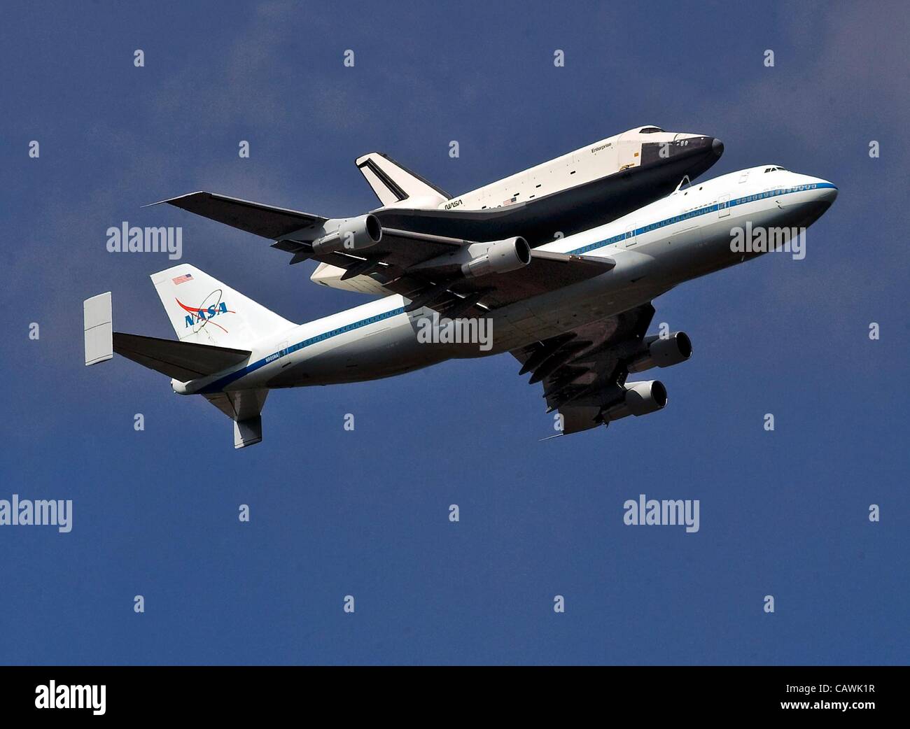 Space Shuttle Enterprise, Riding Piggyback on Jumbo Jet on location for ...