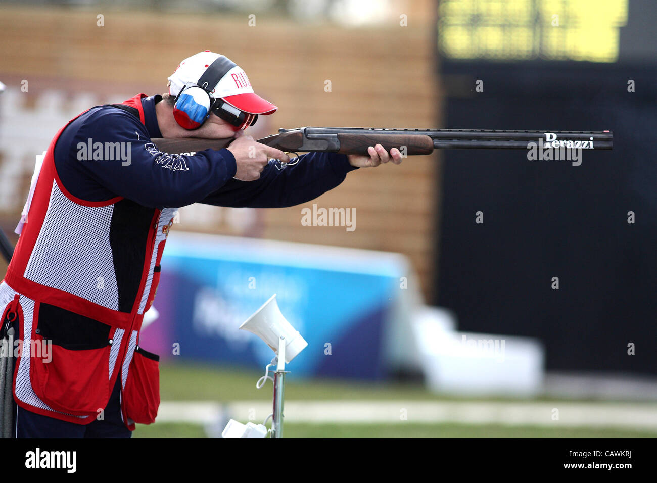 27.04.2012 London, England. Pavel Gurkin (RUS) in action during the ...