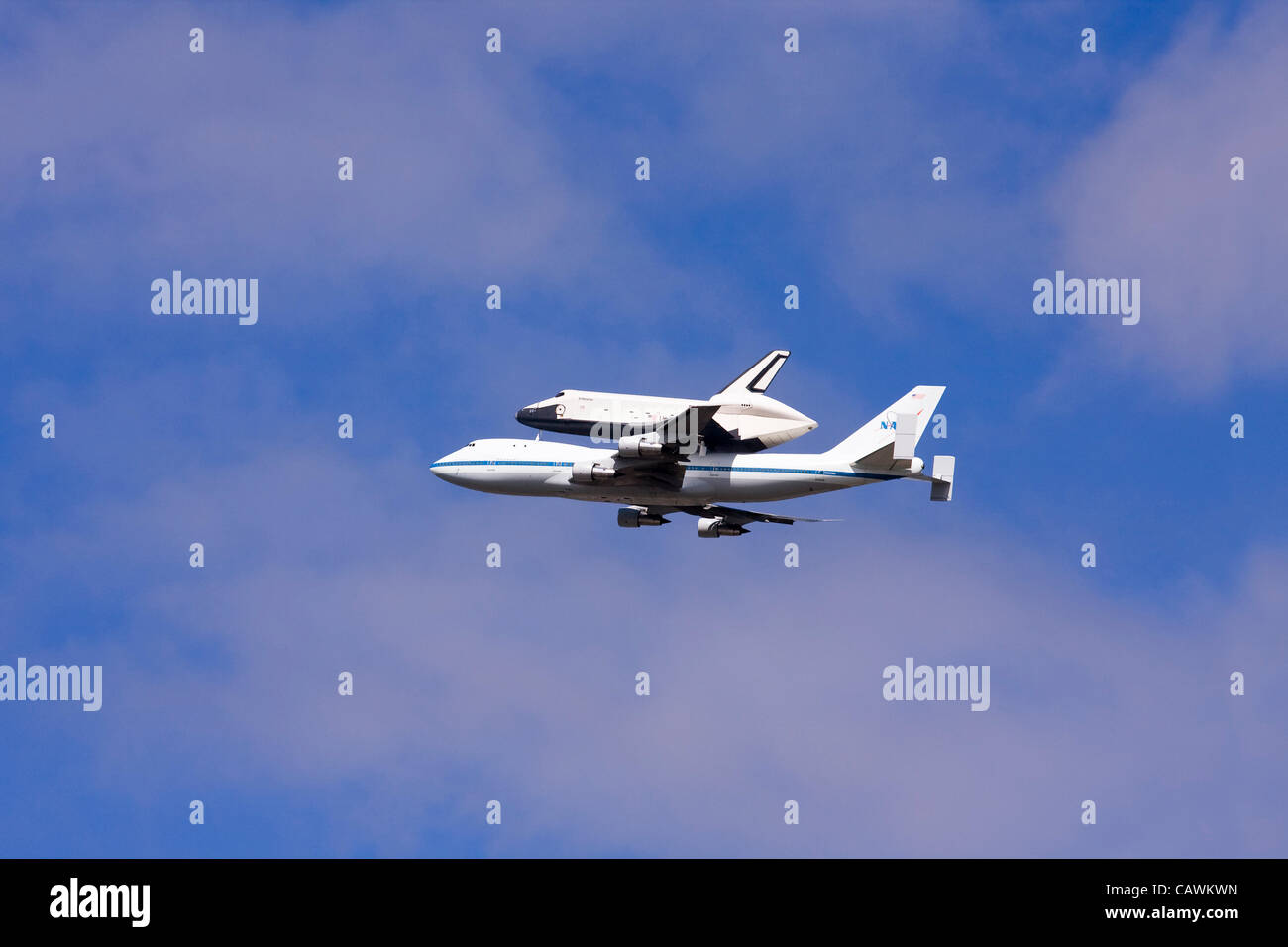 April 27 2012 USA Space Shuttle Enterprise riding piggyback atop a NASA ...