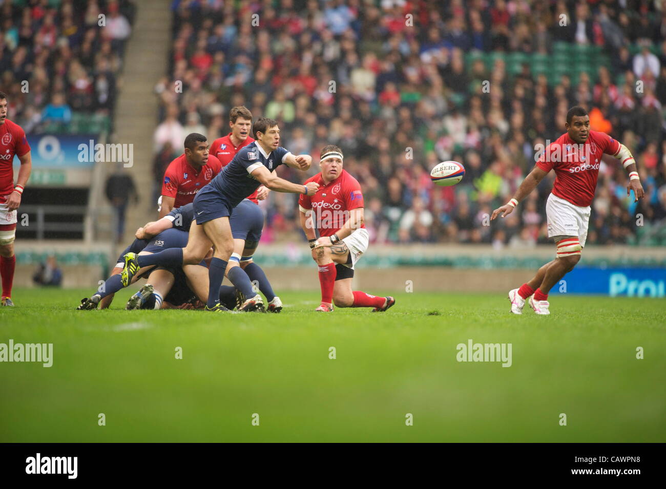 28.04.2012 London, England. Dave Pascoe in action during the Babcock ...