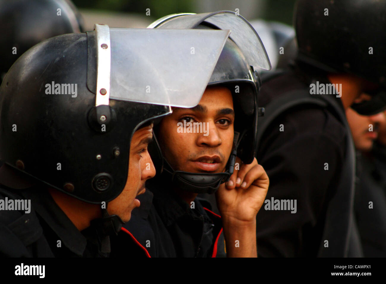 April 28, 2012 - Cairo, Cairo, Egypt - Egyptian security forces stand ...