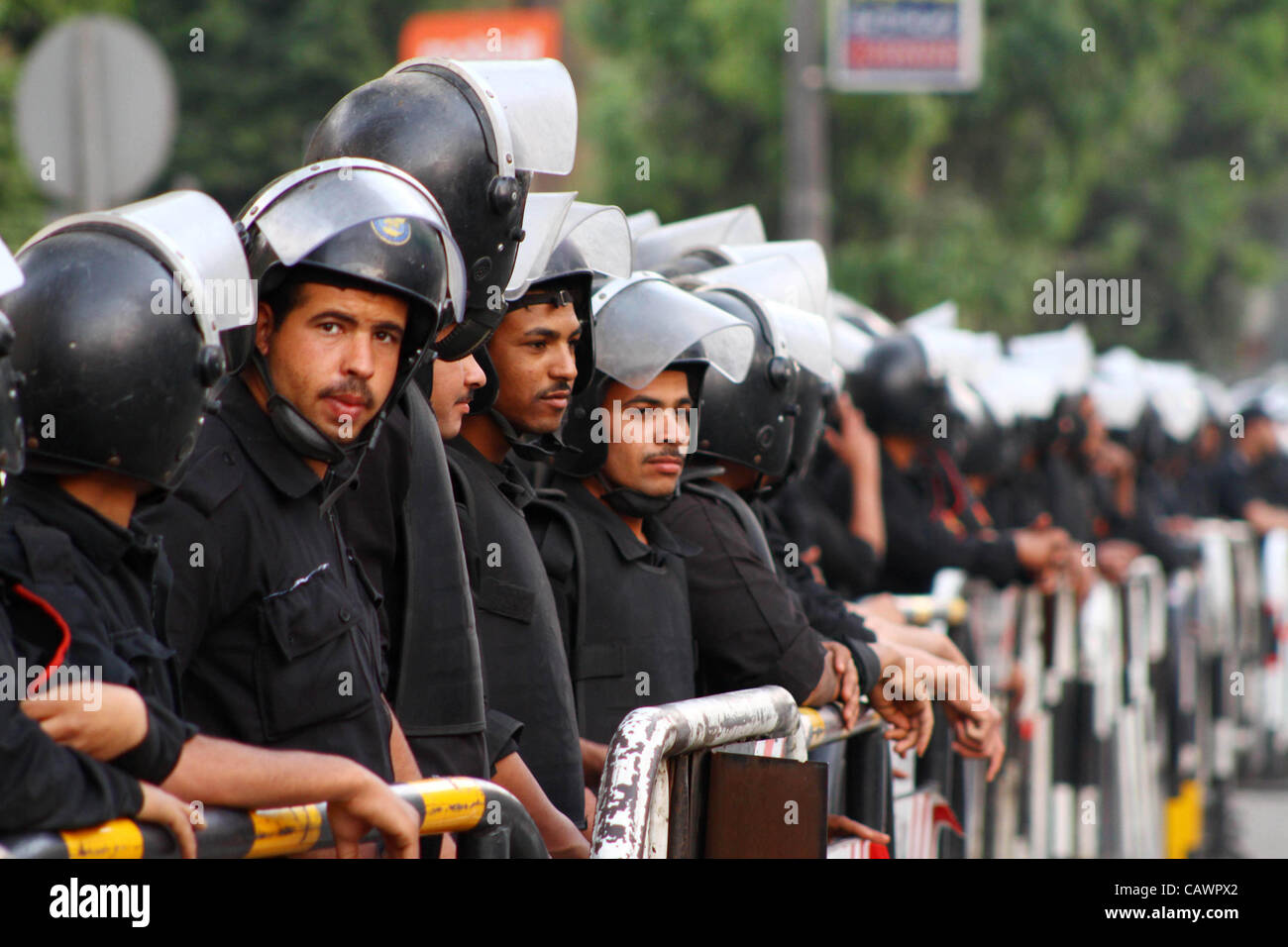 April 28, 2012 - Cairo, Cairo, Egypt - Egyptian security forces stand ...