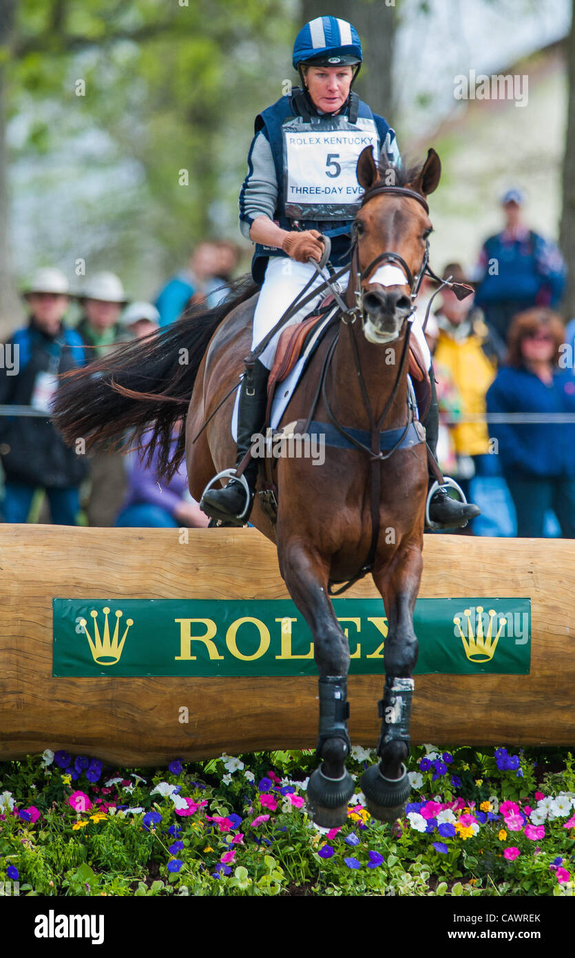 April 28, 2012 - U.S. - Karen O'Connor, competing in the Rolex 3-Day ...