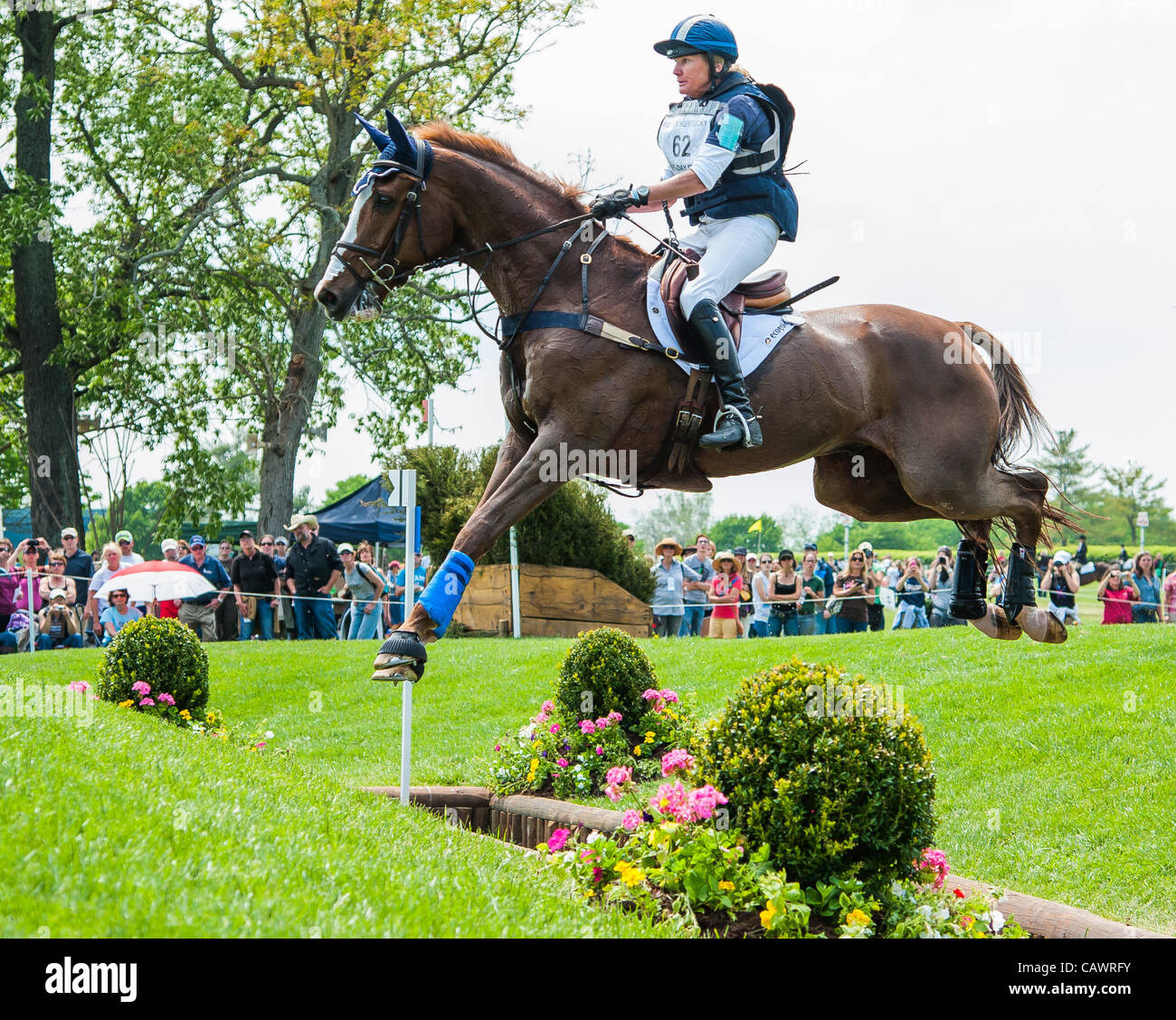 April 28, 2012 - U.S. - Karen O'Connor, competing in the Rolex 3-Day ...