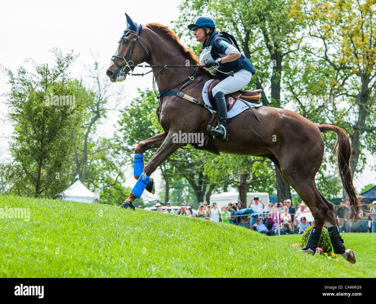 April 28, 2012 - U.S. - Karen O'Connor, competing in the Rolex 3-Day ...