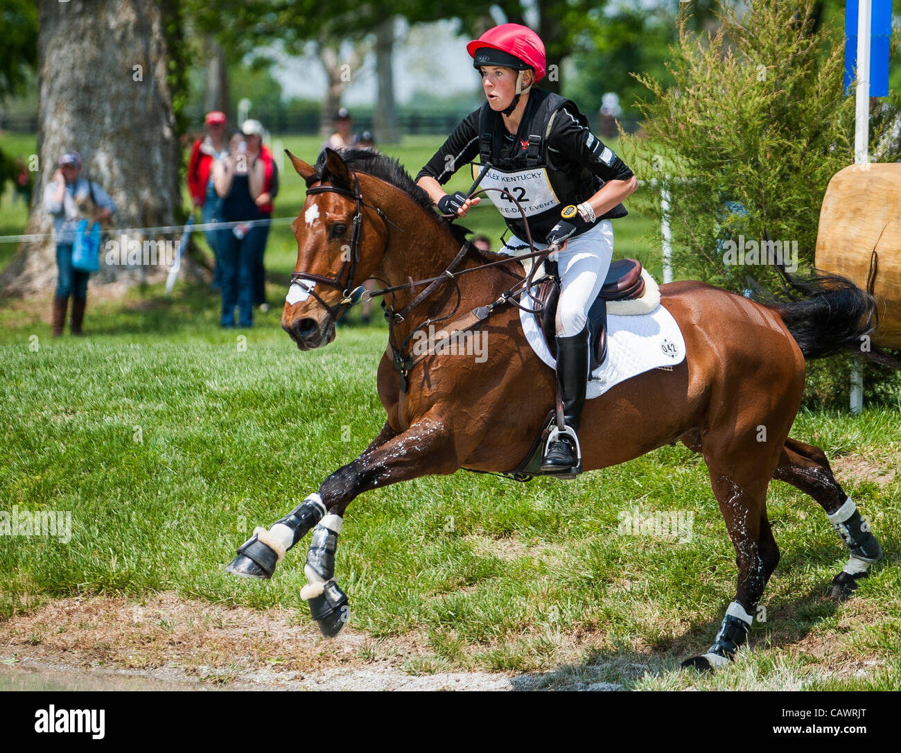 April 28, 2012 - U.S. - Lucy Jackson, competing in the Rolex 3-Day ...