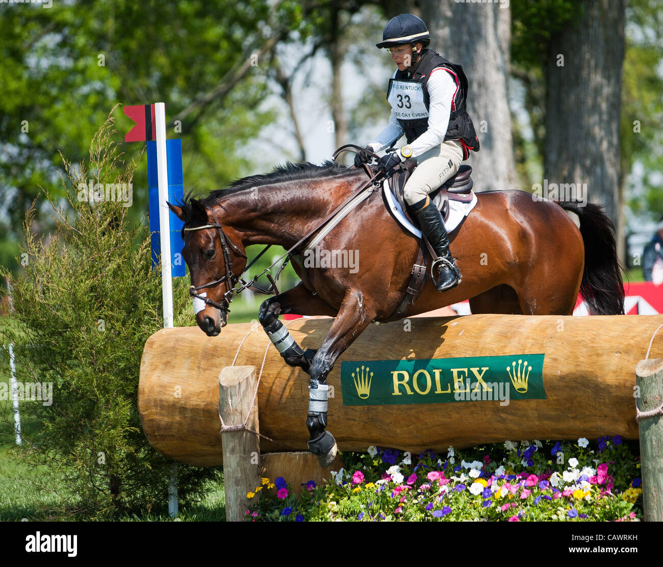 April 28, 2012 - U.S. - Diana Burnett, competing in the Rolex 3-Day ...