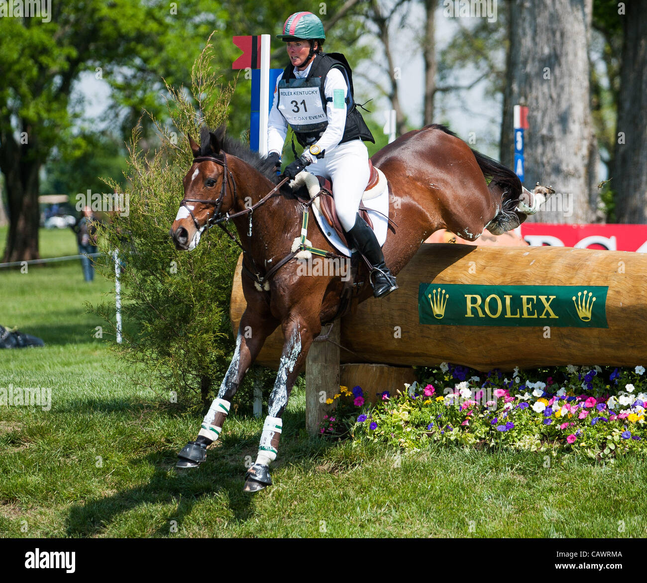 April 28, 2012 - U.S. - Holly Hudspeth, competing in the Rolex 3-Day ...