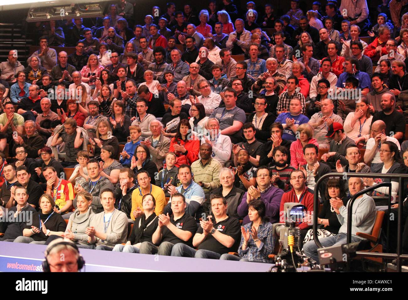 29.04.2012 Sheffield, England. The Crucible Theatre crowd on Day 9 of ...
