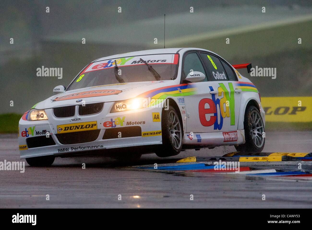 29.04.2012 Thruxton, England. Rob Collard in his eBay Motors BMW 320si ...