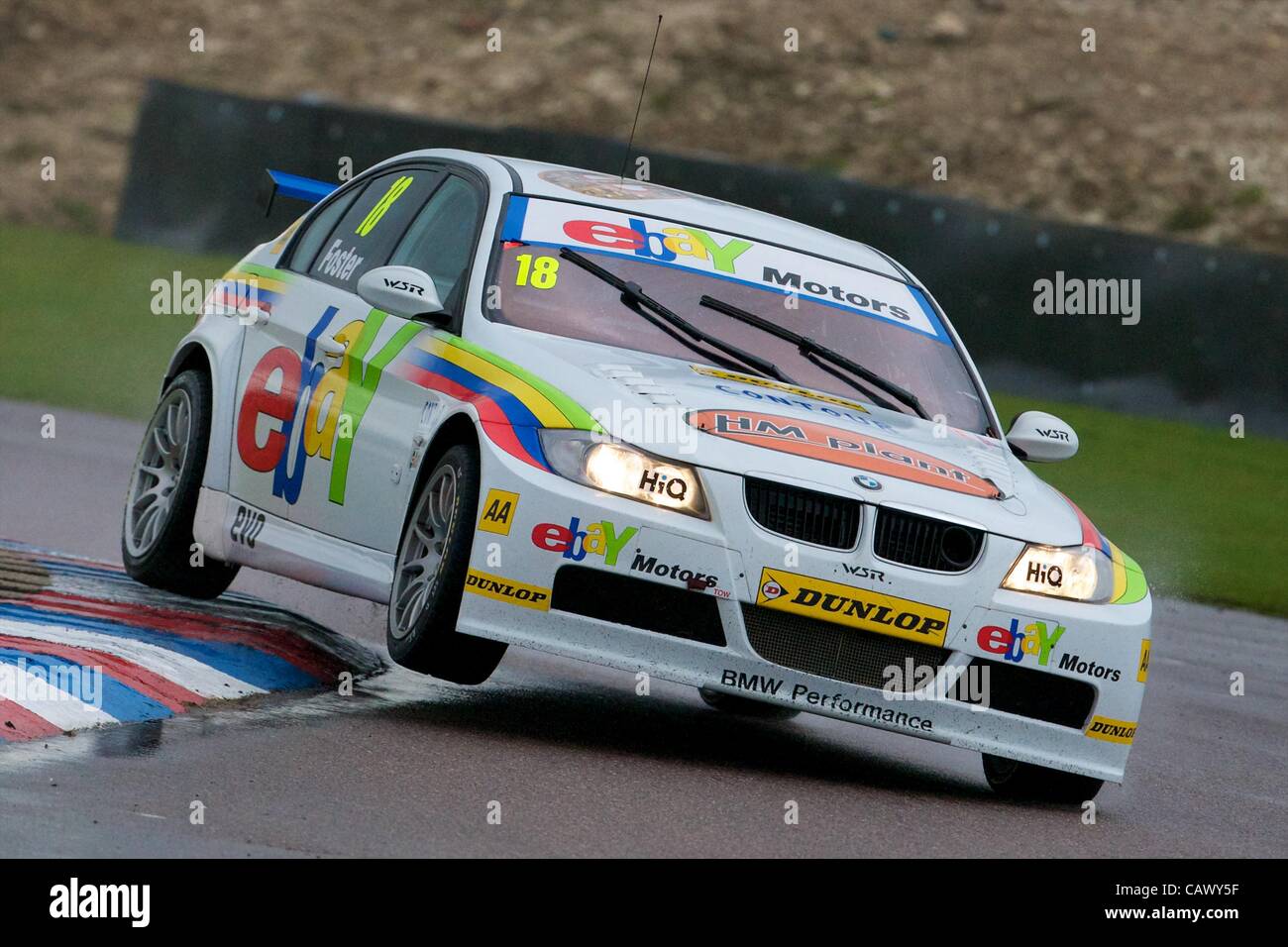 29.04.2012 Thruxton, England. Nick Foster in his eBay Motors BMW 320si ...
