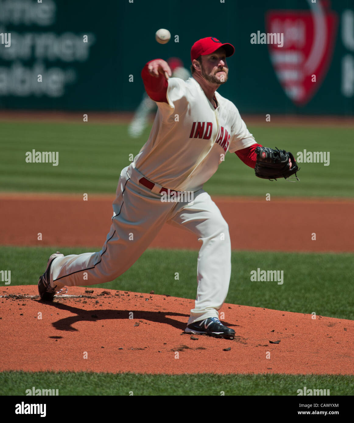 CLEVELAND, OH USA - APRIL 29: Cleveland Indians starting pitcher Derek ...