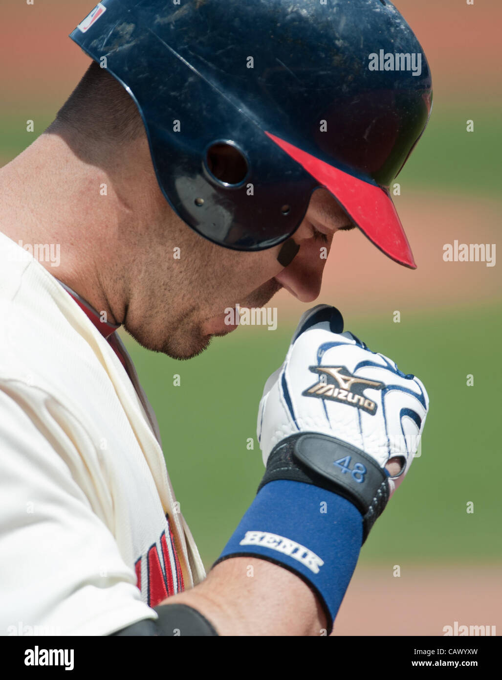 CLEVELAND, OH USA - APRIL 29: Cleveland Indians designated hitter ...