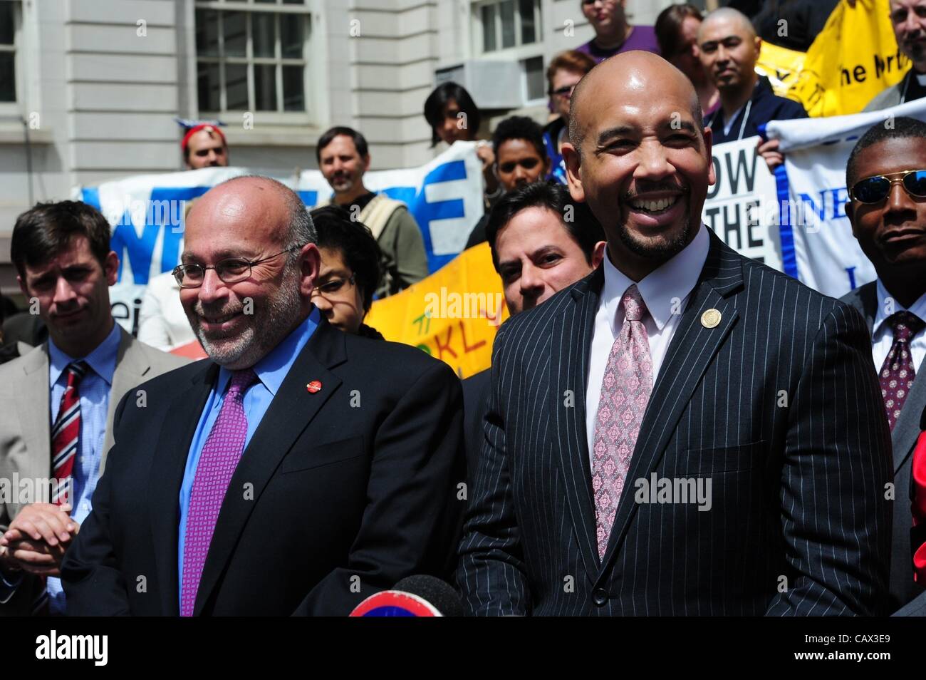 April 30, 2012 - Manhattan, New York, U.S. - STUART APPLEBAUM and RUBEN ...